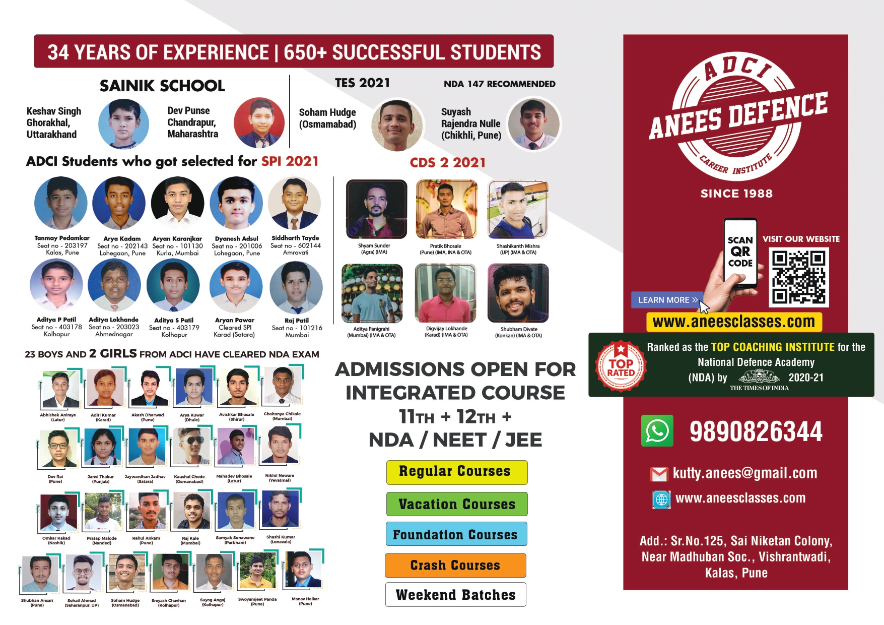 Best NDA & CDS Academy in Pune